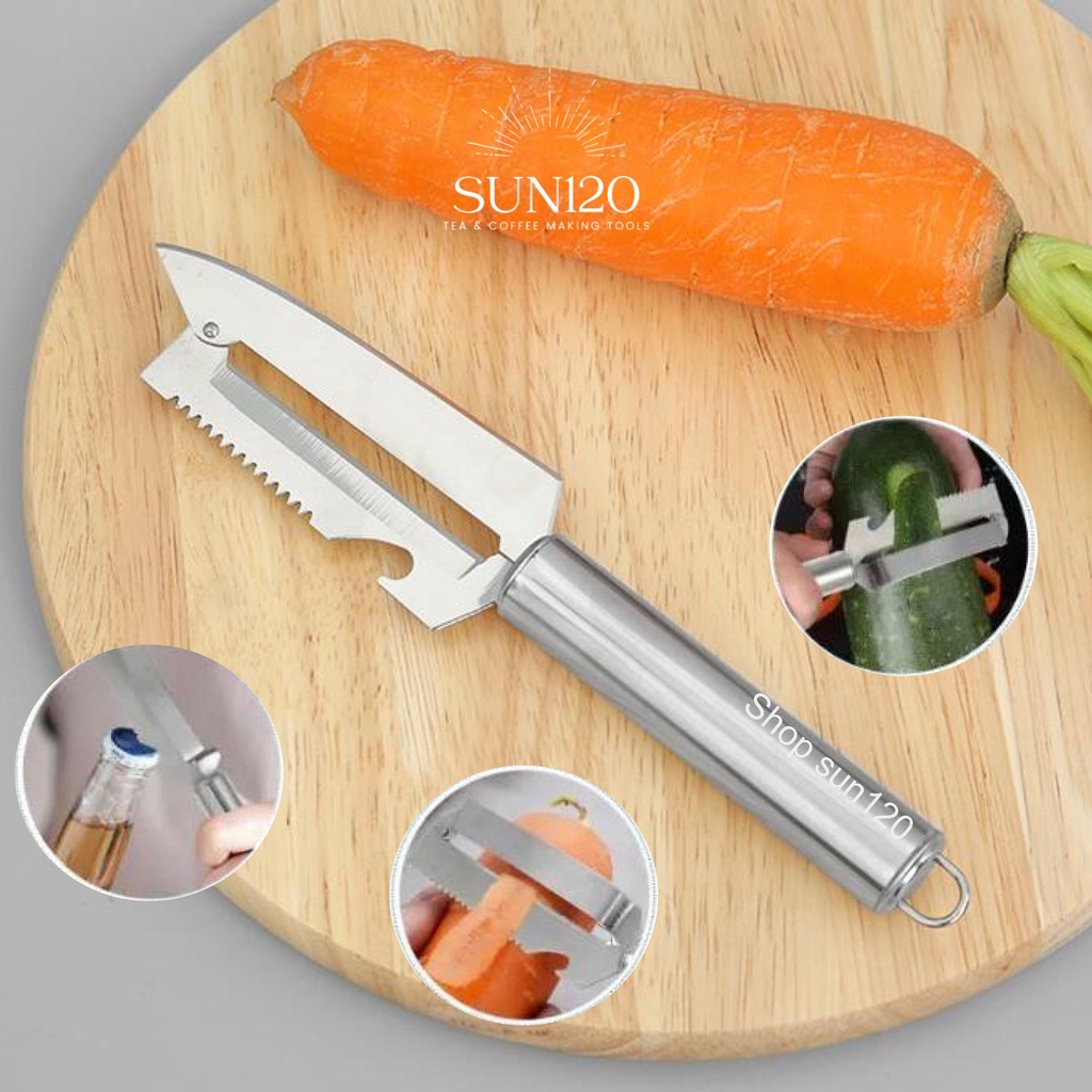 Dao bào inox dụng cụ gọt nạo củ quả đa năng mở nắp chai dao róc mía GM1 ...