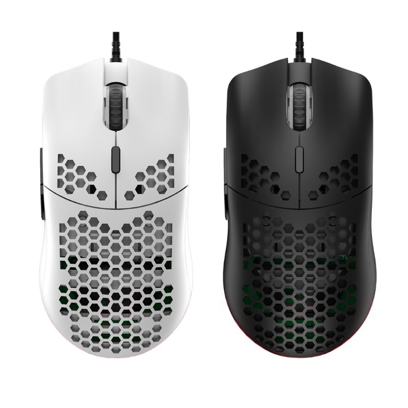 M6 Hollow Honeycomb Style Game Mouse Lightweight RGB Wired Gaming Mice ...