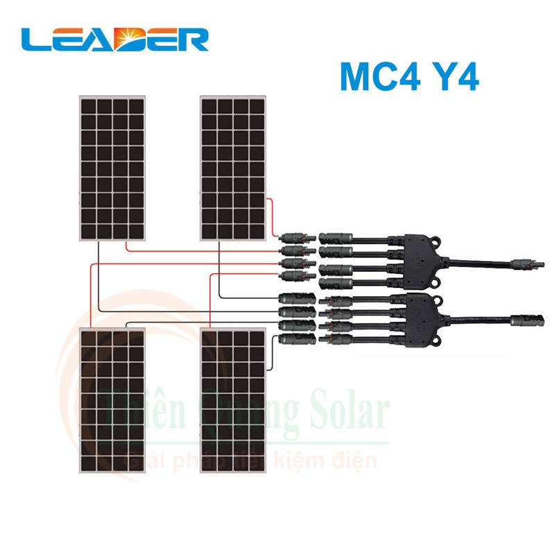 Đầu nối MC4 chữ Y vào 4 ra 1 điện áp 1000V | Shopee Việt Nam