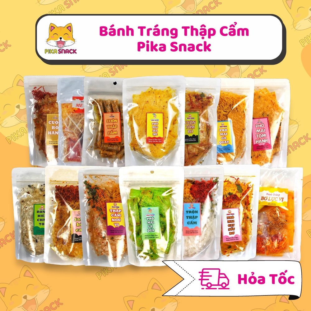 Bánh Tráng Thập Cẩm PIKA SNACK combo ăn vặt cho ngày tụ họp bạn bè _ Đồ ...