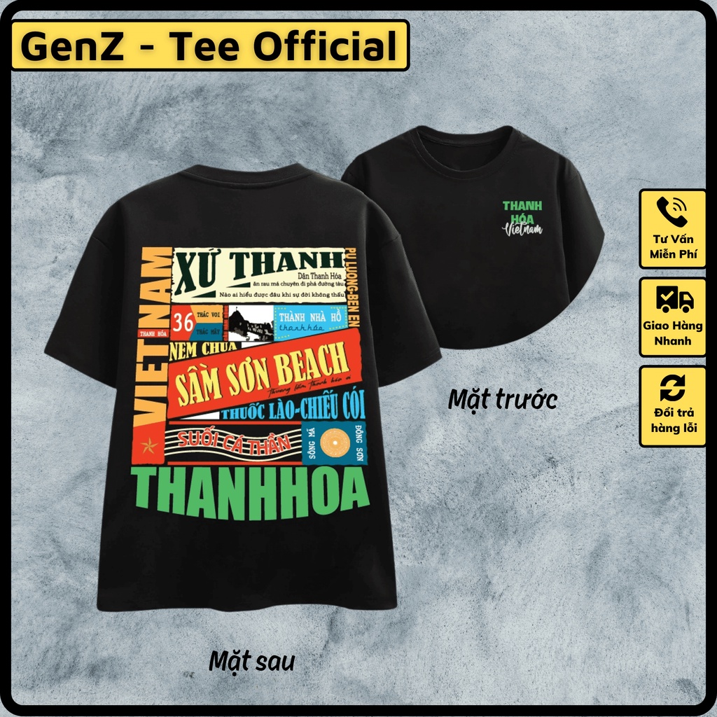 Áo Thun Local Brand Tỉnh Thanh Hóa, Áo 63 Tỉnh Thành Nam Nữ Form Rộng ...