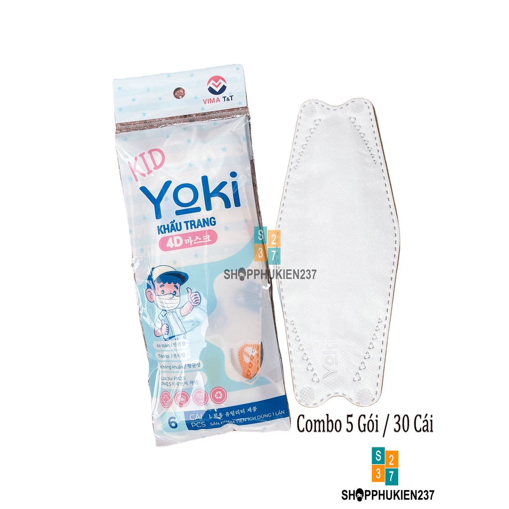 Khẩu trang 4D KF94 Yoki 4 Lớp Hàng Chính Hãng Công Ty | Shopee Việt Nam
