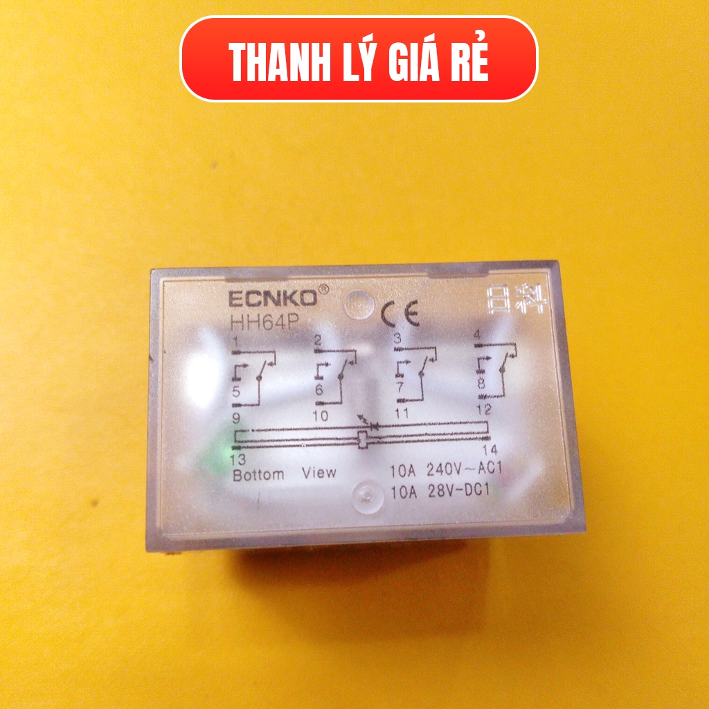 [THANH LÝ] Relay trung gian Ecnko Hh64p 12vdc 24vdc 220vac Loại 12vdc | Shopee Việt Nam