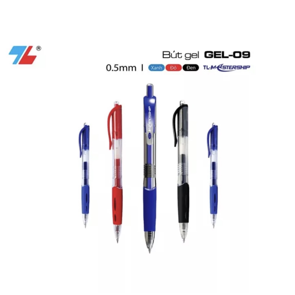 Bút Gel Thiên Long GEL-09 0.5mm (Mực Xanh/Đen/Đỏ) | Shopee Việt Nam