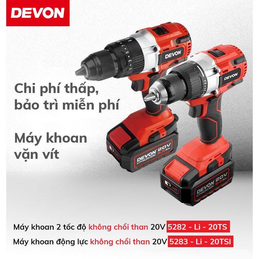 Máy khoan động lực 20V Devon 5283-Li-20TSI (Thân máy) | Shopee Việt Nam