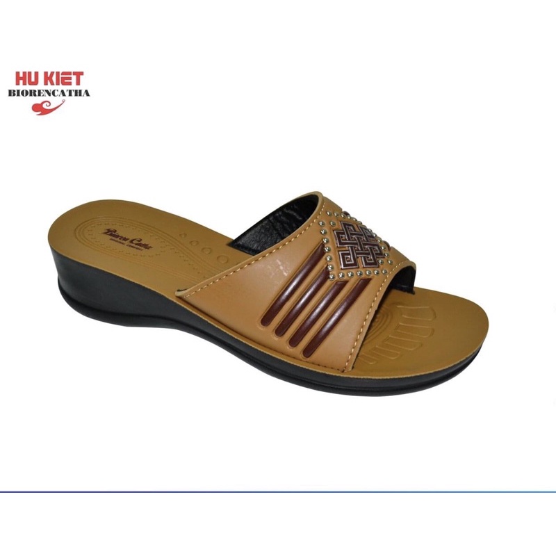 Dép da nữ các bà cho mẹ bản quai ngang chính hãng Bioren Catha Hù Kiệt ...