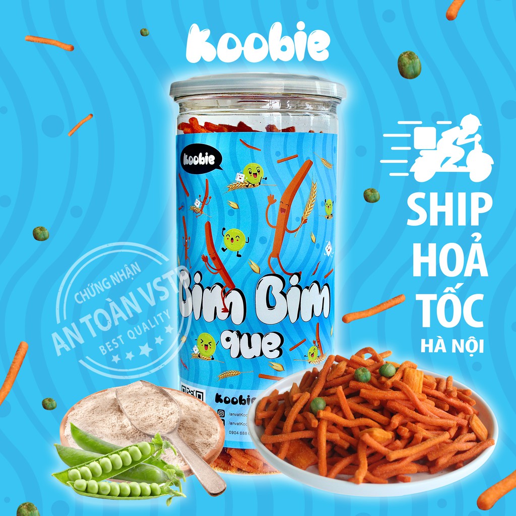 Bim bim que Koobie 350g, đồ ăn vặt ngon an toàn vệ sinh, giao hàng siêu ...