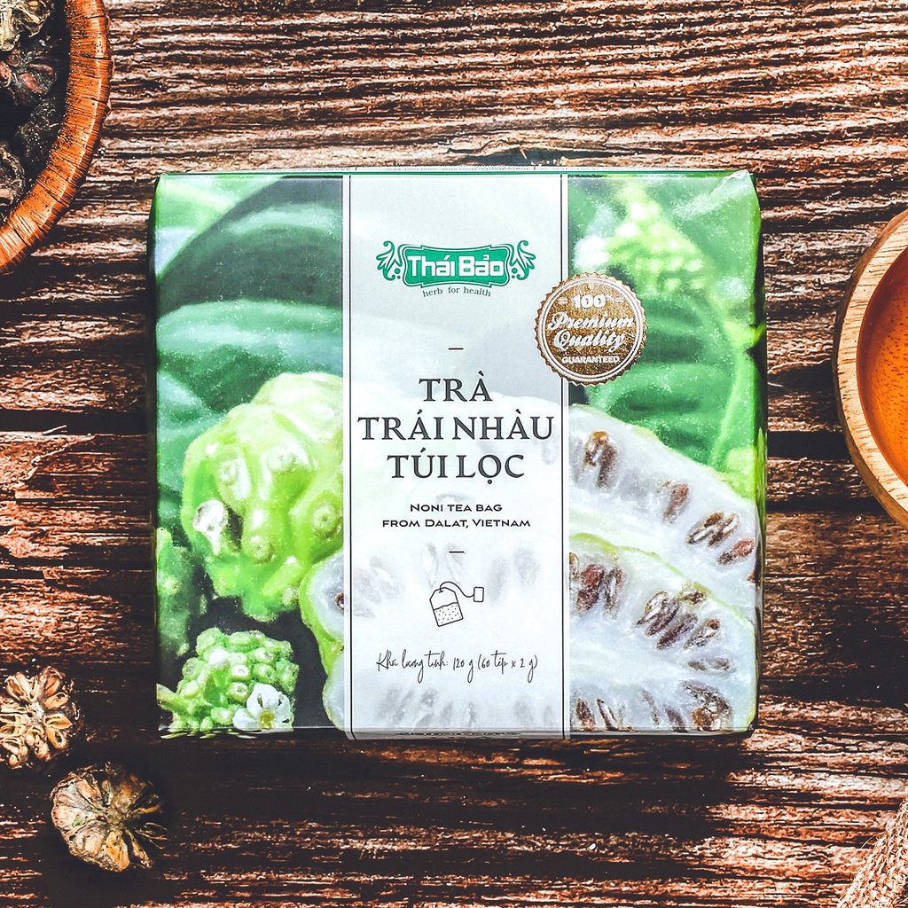 Trà trái nhàu túi lọc Langfarm x Thái Bảo - Giúp nhuận tràng, lợi tiểu, điều kinh, hoạt huyết ...