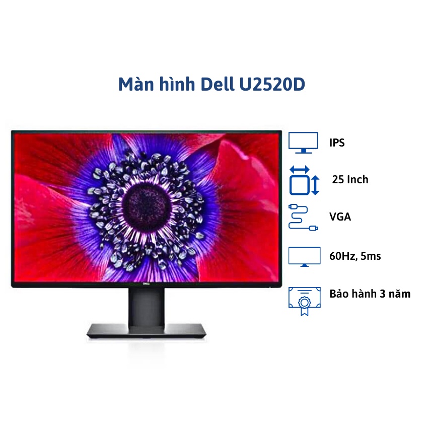 Màn hình Dell U2520D 25 Inch UltraSharp QHD LED-backlit | Shopee Việt Nam
