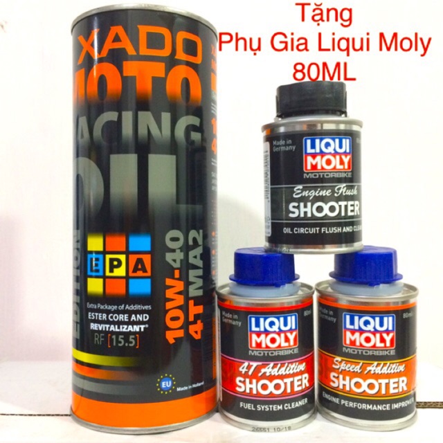 Xado Racing 15.5 - Combo Nhớt Xado Luxury Moto Racing Oil 10W-40 Tặng ...