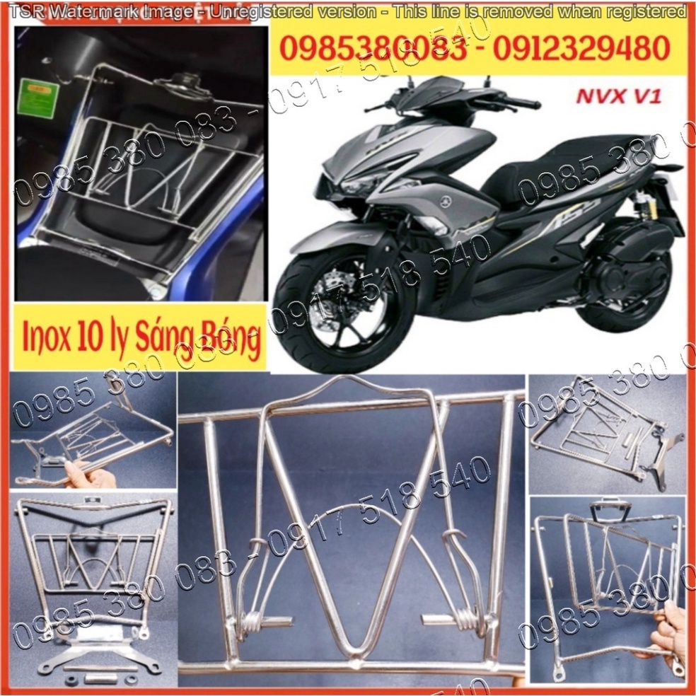 Baga NVX V1 Lượn Giữa INOX Cao Cấp Dày 10 Ly Cho Yamaha NVX 2014 - 2020 ...