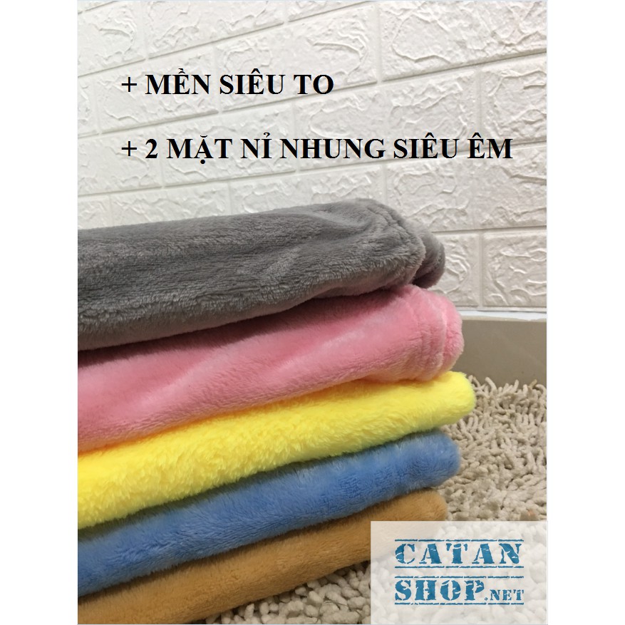 Mền trơn du lịch tuyết nhung loại lớn 2M siêu mịn, chăn ngủ trưa văn ...