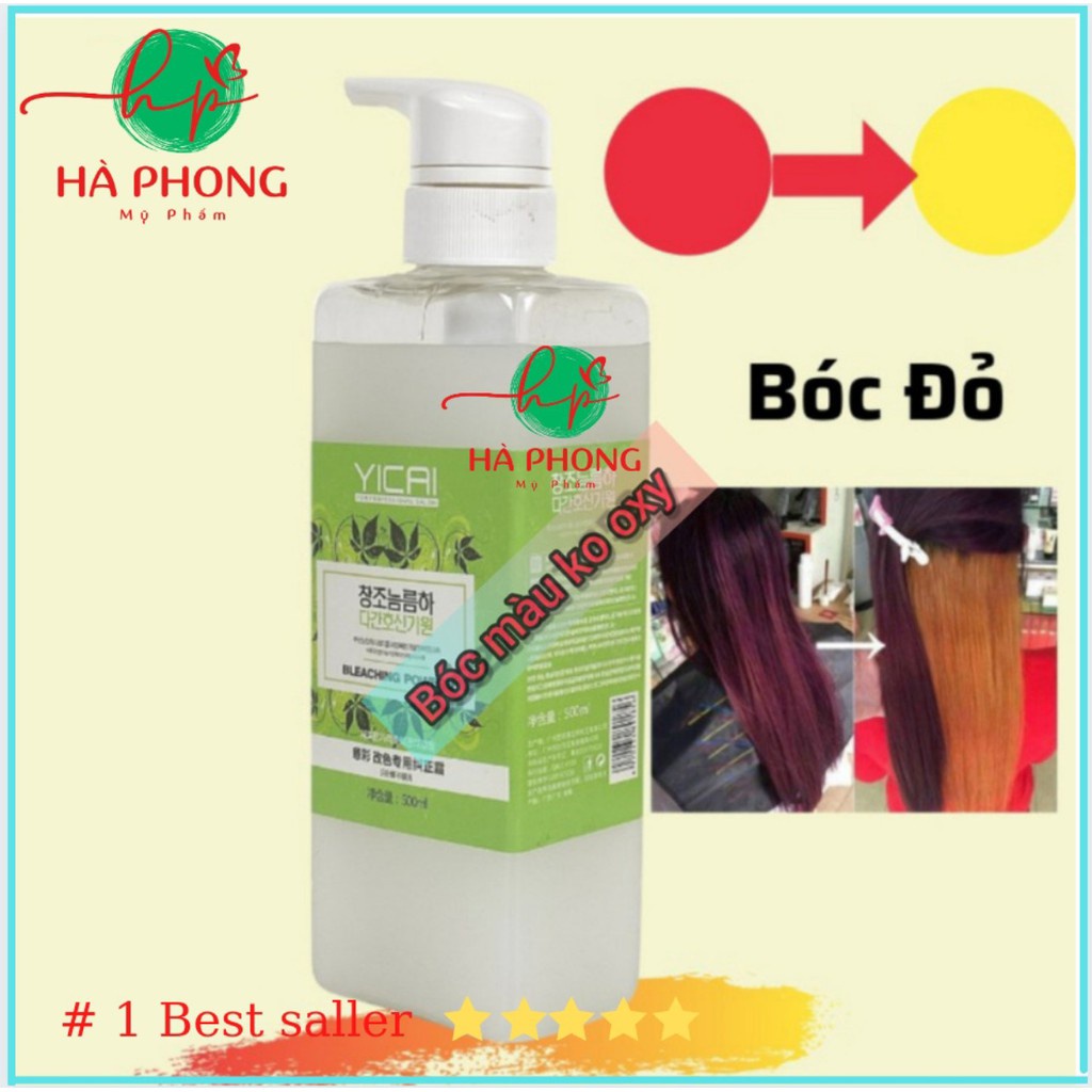 [ Bóc Màu Tóc Không Cần Oxy ] Bóc Màu YICAI Tóc Đỏ Đen Xanh Ra Vàng ...
