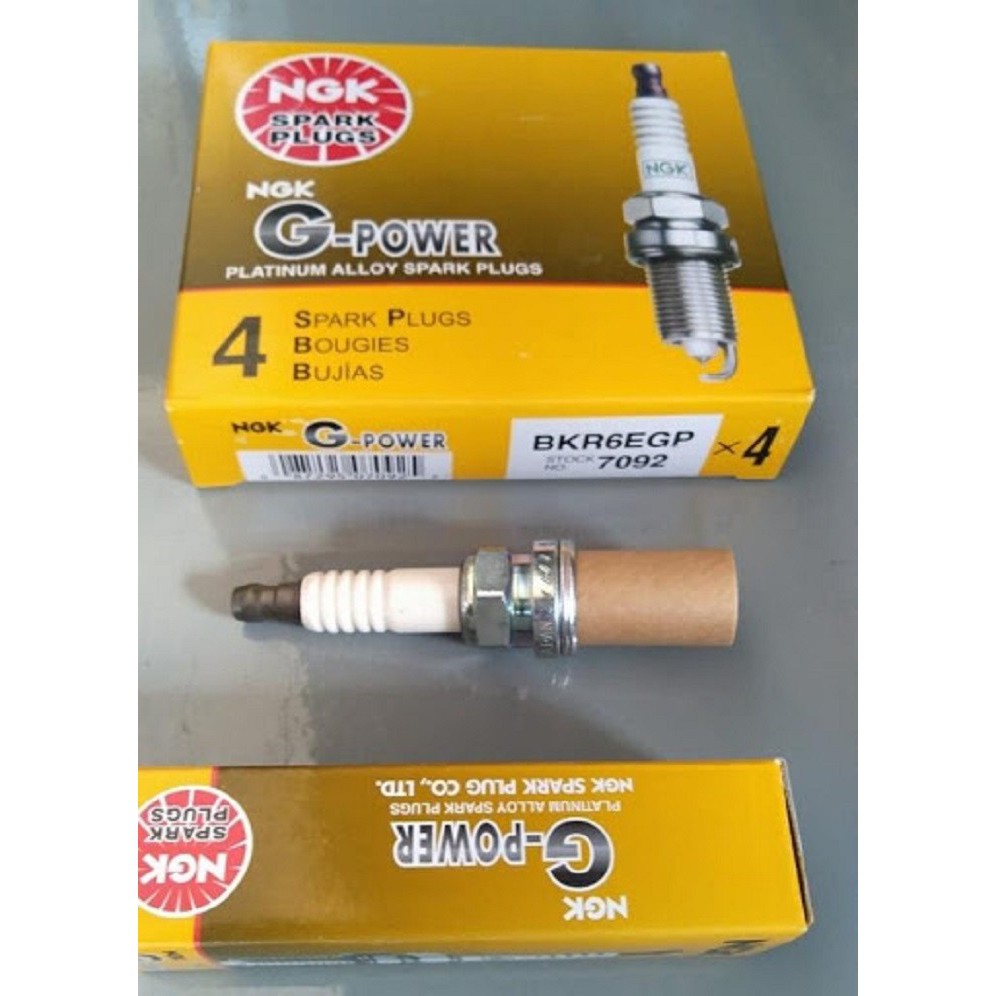 Bugi NGK PLATINUM BKR6EGP chân bạch kim 7092 | Shopee Việt Nam