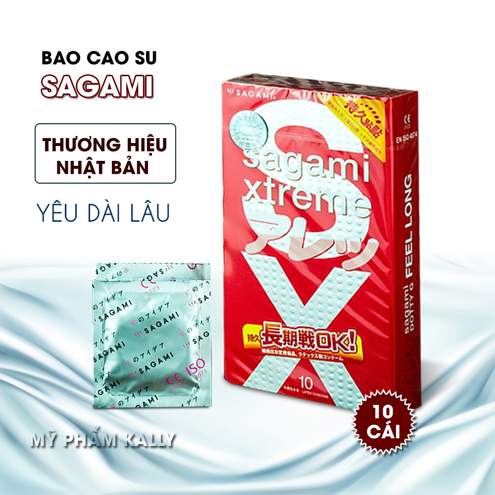 [Combo 3 Hộp] Bao Cao Su Sagami Xtreme Feel Long, Bcs Gân Gai, Rộng 52mm Ôm Vừa Khít - Hộp 10C ...