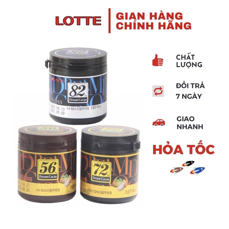 [Hàng có sẵn]Kẹo socola Dream Cacao lotte 86g với hạt cacao nguyên chất | Shopee Việt Nam