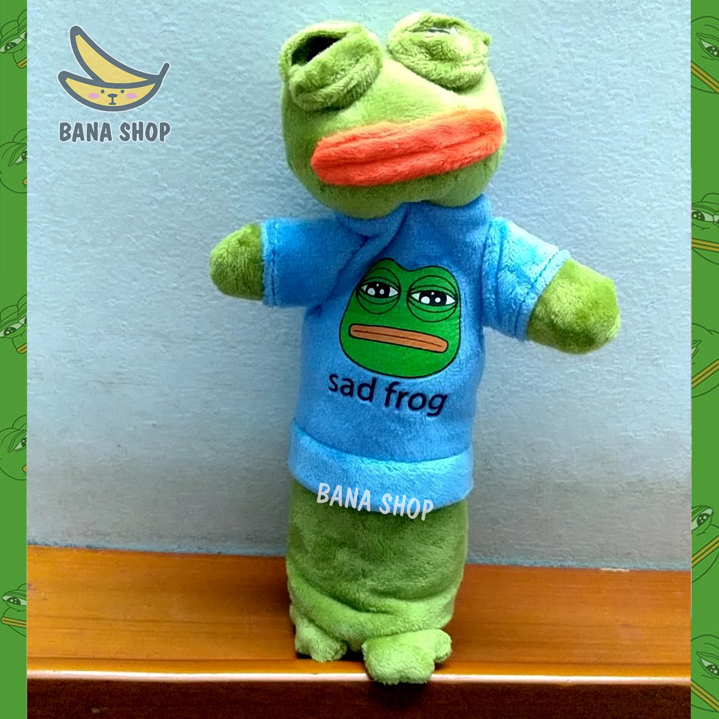 Hộp bút bóp viết vải nhồi bông ếch xanh pepe sad frog siêu bựa chuẩn ...