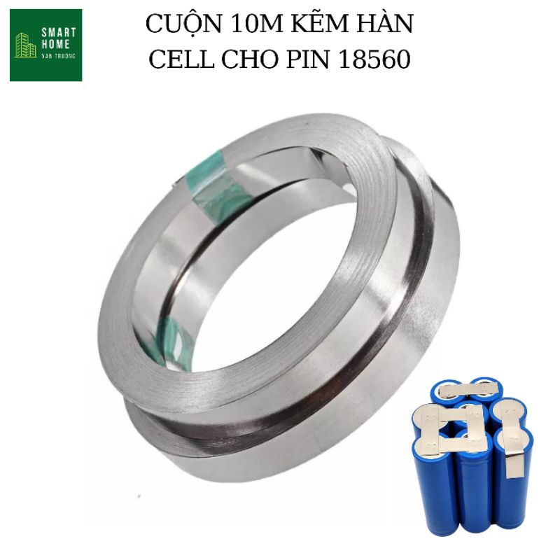 Kẽm hàn Cell pin dây niken hàn pin cuộn 10M dầy 0.1mm đến 0.12mm ...