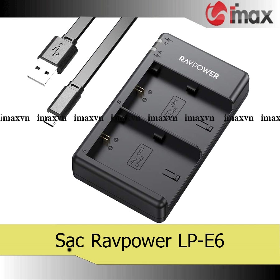 Sạc máy ảnh Ravpower cho Canon LP-E6/E6N | Shopee Việt Nam