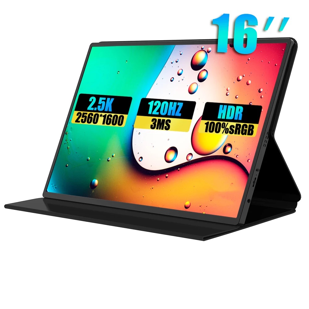 Màn hình di động 16 inch 120Hz 2.5K UHD 2560*1600 16:10 100%sRGB 480Cd ...
