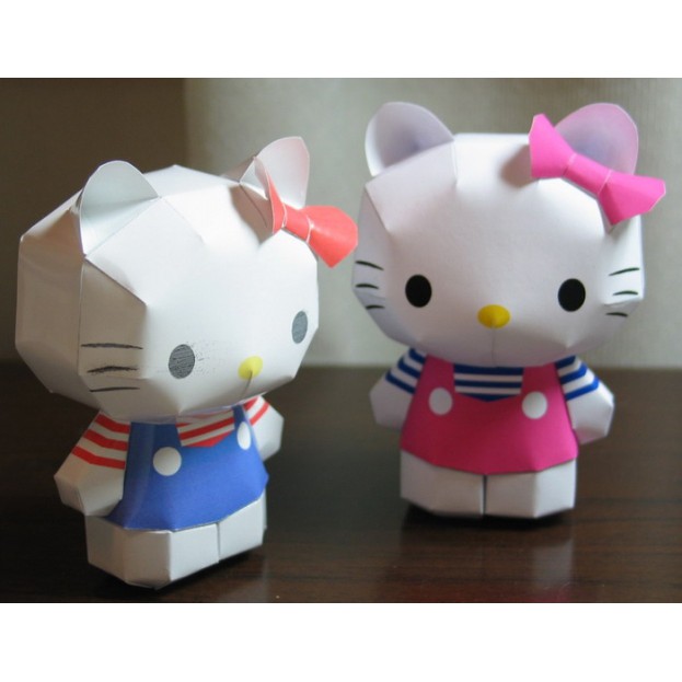 Ghép hình mô hình giấy anime Hello Kitty 3D - Paper Craft | Shopee Việt Nam