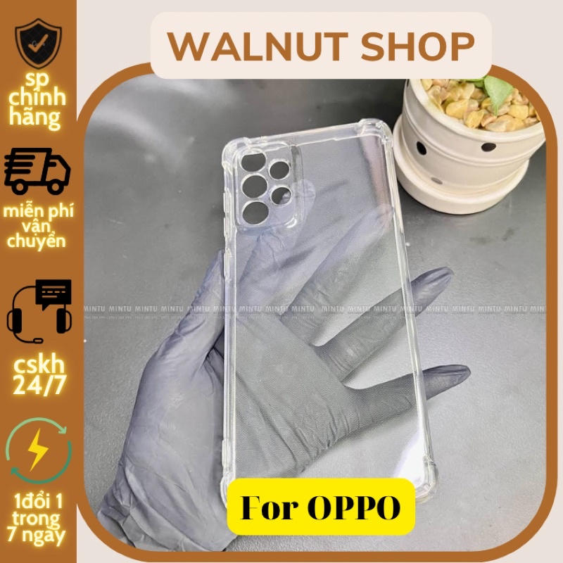 Ốp trong suốt chống sốc Oppo f9, f11, f7, a9-2020, a5, a15, a16, a17 ...