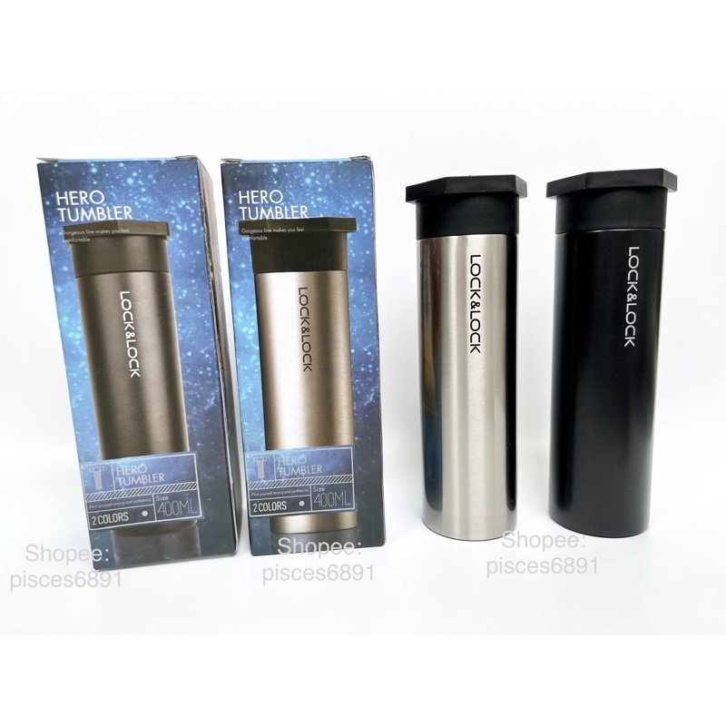 Bình giữ nhiệt Lock&Lock Hero Tumbler 400ml LHC4112 bằng thép không gỉ ...