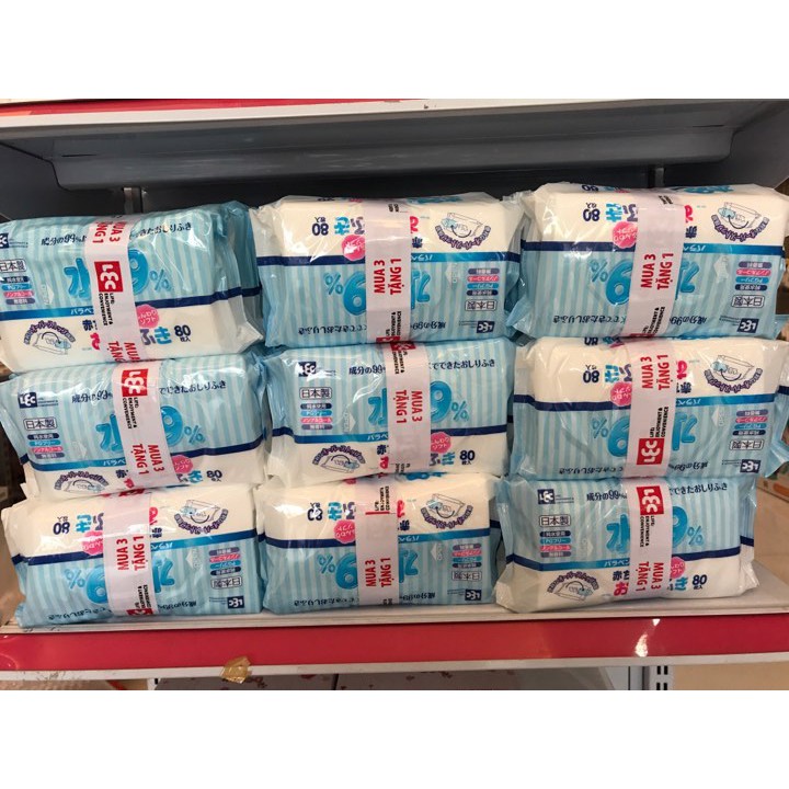 Mua 3 tặng 1 Giấy ướt tinh khiết LEC 99,9% Nhật (80T) | Shopee Việt Nam