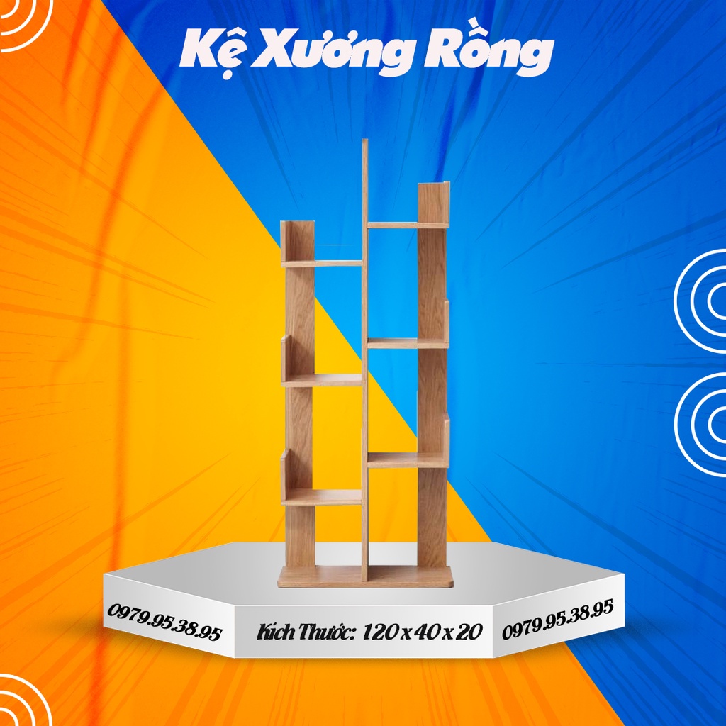Kệ Gỗ Xương Rồng to, kệ sách đa năng xinh xắn, đa năng, bền đẹp chất gỗ MDF 40cm x 20cm x 120cm ...
