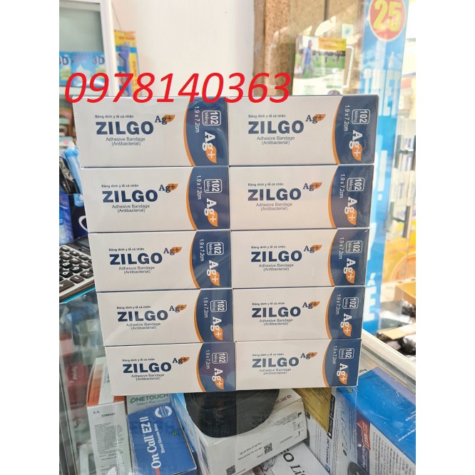 Hộp 102 miếng băng cá nhân ZILGO AG+ | Shopee Việt Nam