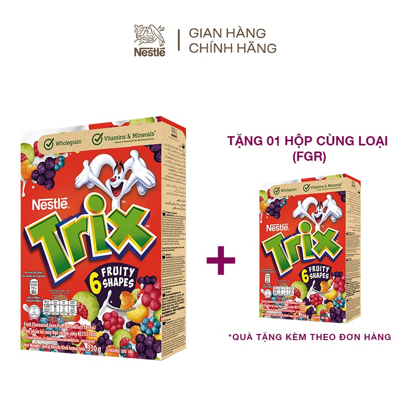[Tặng 1 ngũ cốc trái cây Trix 330g] Ngũ cốc ăn sáng Trix (Hộp 330g ...