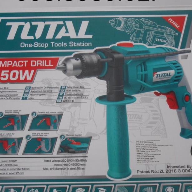 MÁY KHOAN ĐỘNG LỰC TOTAL 650W ( TG106136E ) - LHệ Gian Hàng để nhận KM Ạ | Shopee Việt Nam