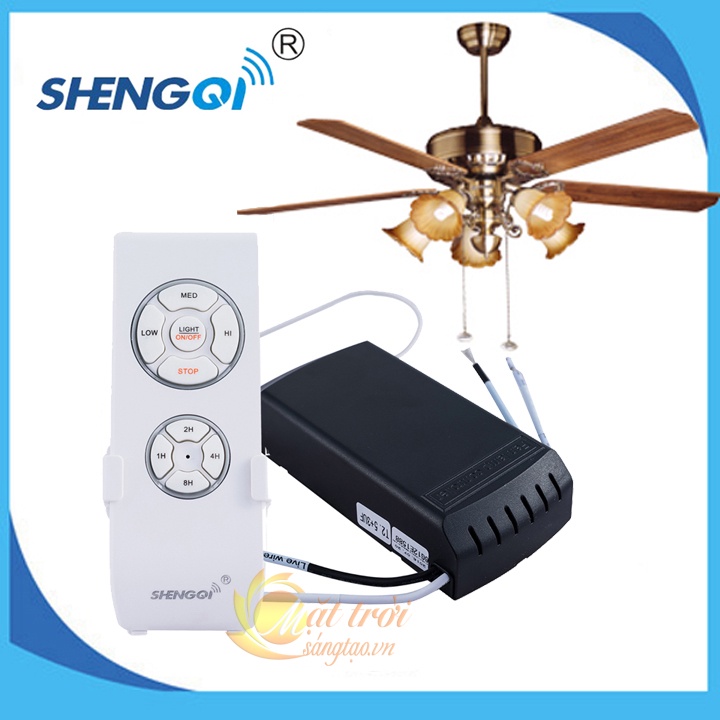 Bộ điều khiển quạt trần có đèn cao cấp Shengqi - dùng rơ le | Shopee ...
