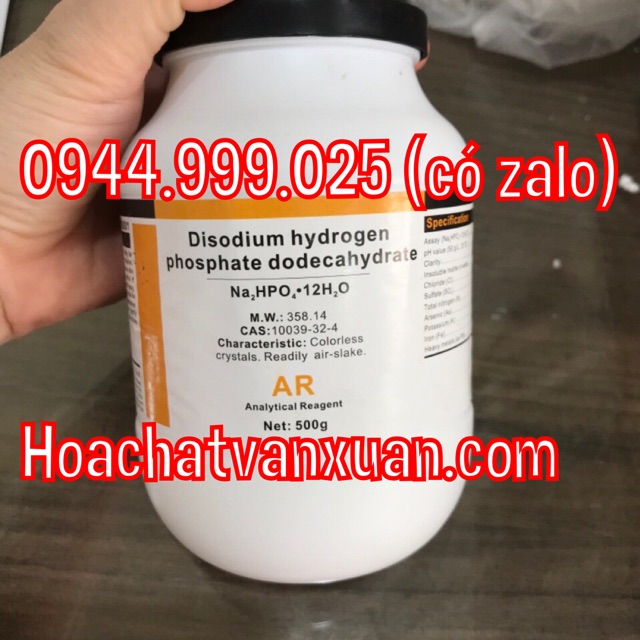 Hóa chất Sodium phosphate dibasic dodecahydrate CAS 10039-32-4 Na2HPO4 12H2O lọ 500g disodium ...