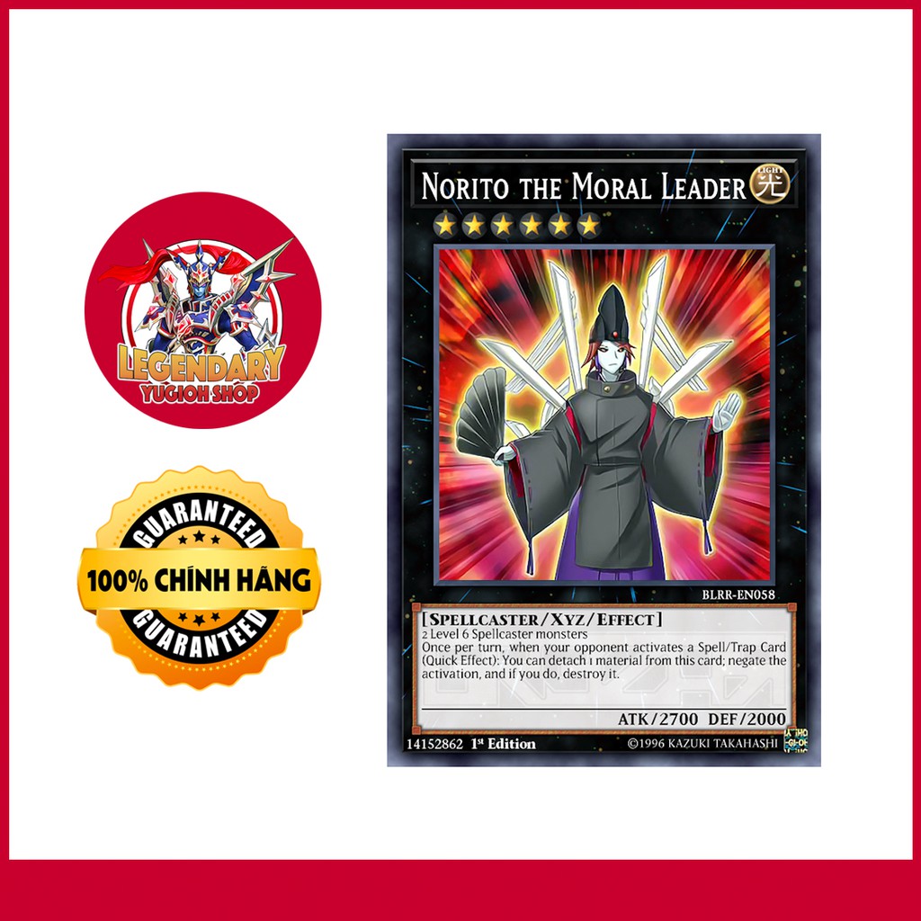 [Thẻ Bài Yugioh Chính Hãng] Norito The Moral Leader | Shopee Việt Nam