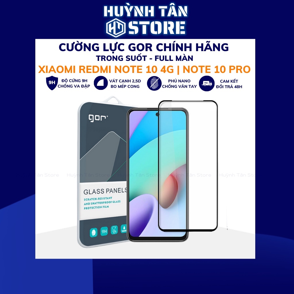 Cường lực redmi note 10 4g trong suốt FULL MÀN chống bám vân tay chính ...
