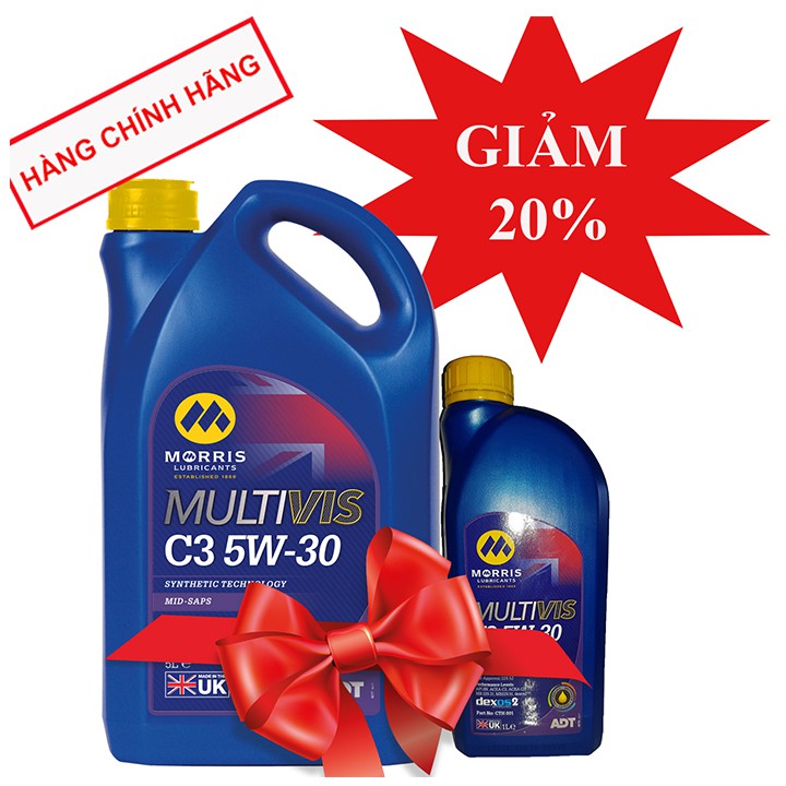 Bộ 6 lít dầu nhớt Multvis ADT C3 5W-30 Dexos 2 cho xe Chevrolet ...