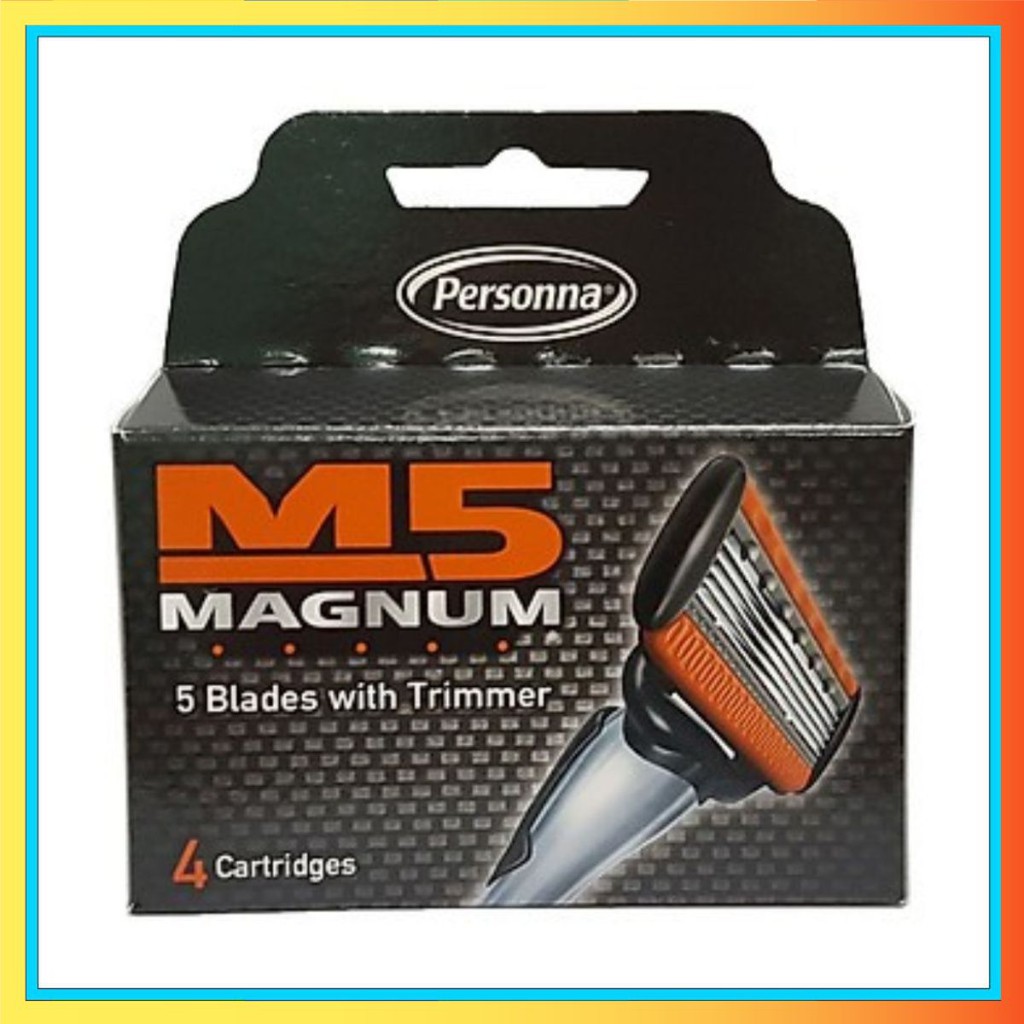 HỘP 4 ĐẦU LƯỠI THAY THẾ M5 MAGNUM PERSONNA – GIỮ LƯỠI LUÔN SẮC BÉN, CẠO ...
