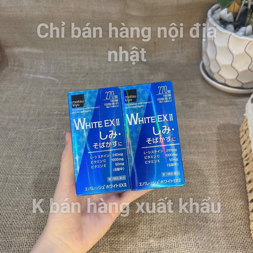 Viên Uống Trắng Da White EX II 270 Viên [CHÍNH HÃNG] Nhật Bản giúp da ...