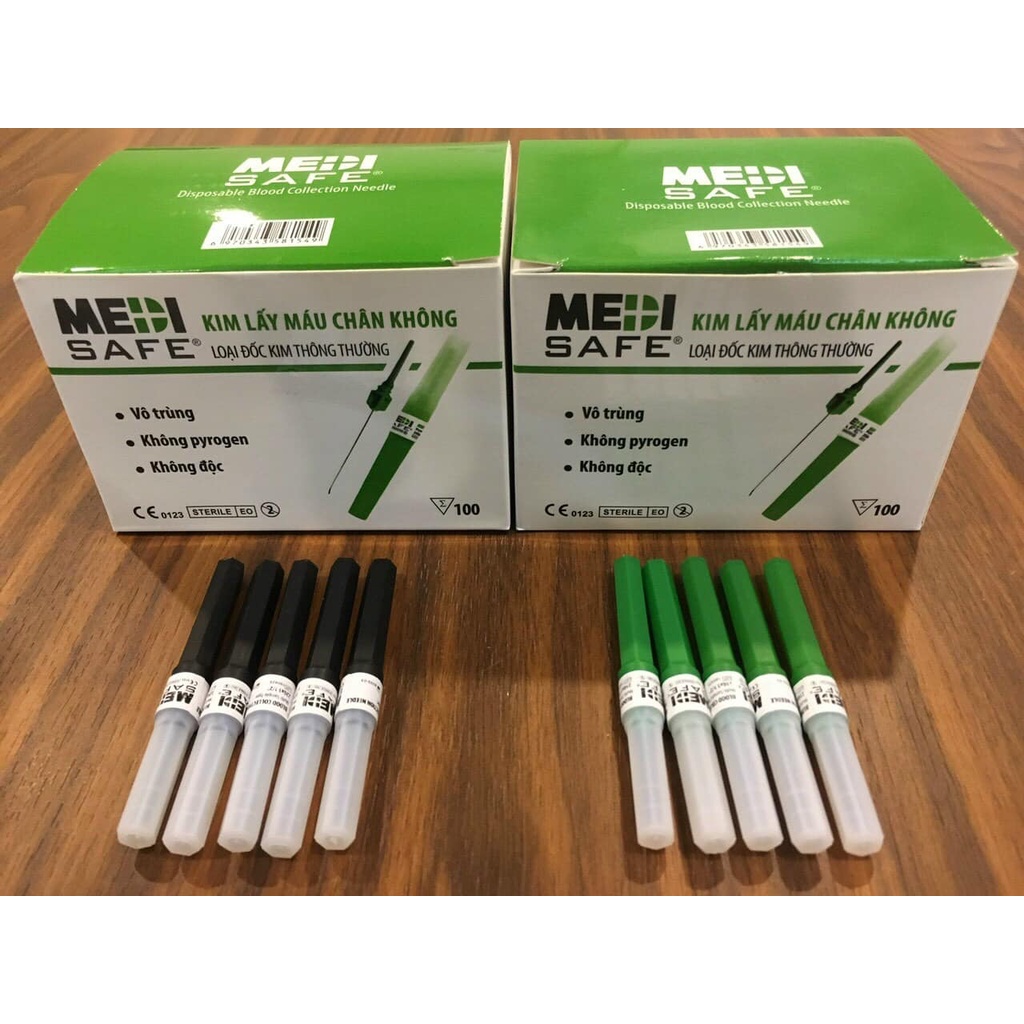 Kim lấy máu chân không, loại đốc 21G, 22G ( Nguyên hộp 100 chiếc ...