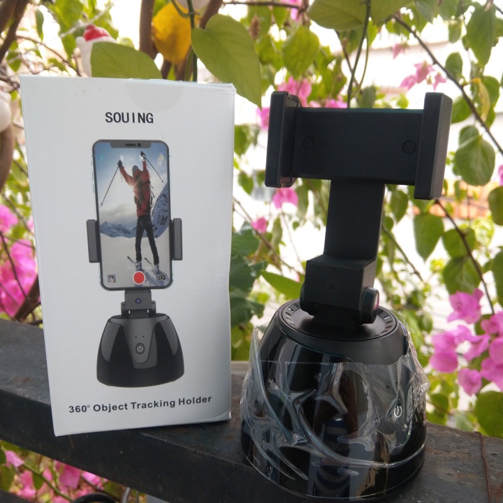 Giá đỡ điện thoại TỰ ĐỘNG xoay 360 độ chụp ảnh quay phim loại sử dụng pin sạc - T0117 | Shopee ...