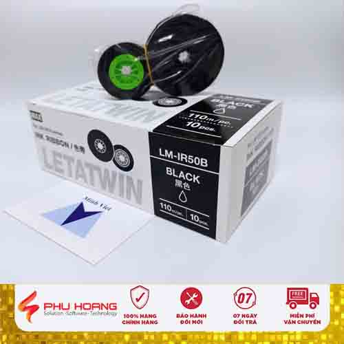 Mực in ống tương thích Max LM-IR50B màu đen rộng 12mm dài 110m sử dụng ...