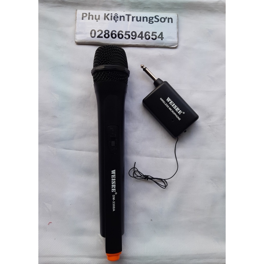 Micro không dây WEISRE DM-3308A (đầu thu mini xài pin 2A - 01 mic ...