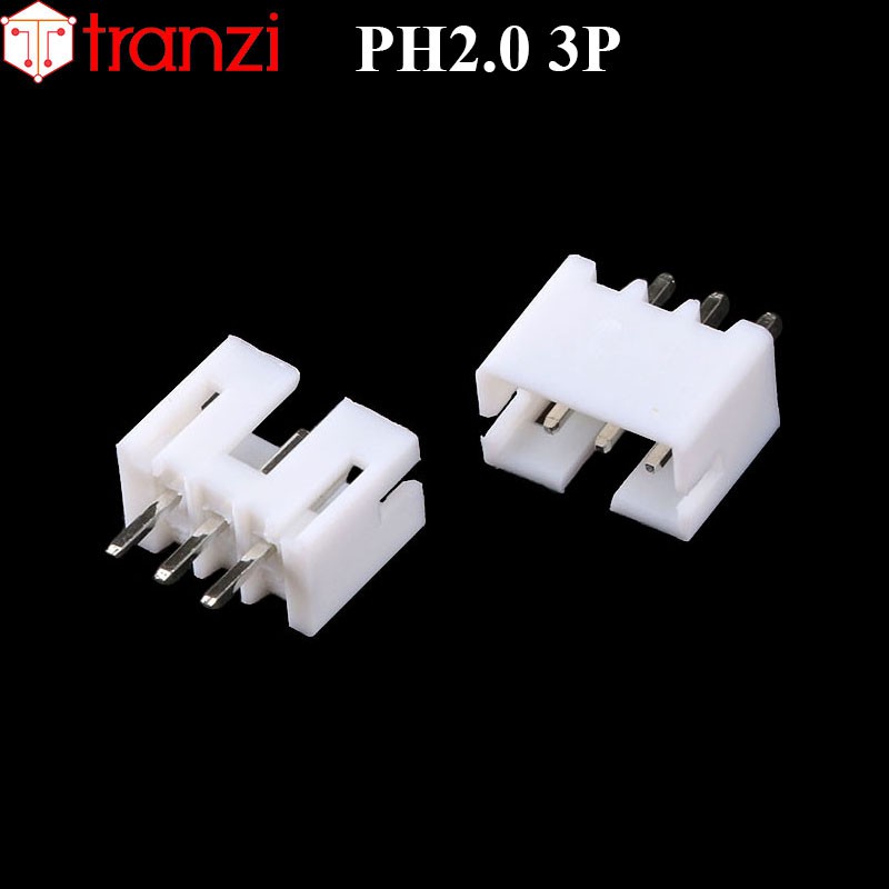 Giắc cắm header 2.0mm PH2.0 2P 3P 4P 5P 6P 7P 8P 9P 10P 11P 12P chân cắm thẳng trắng | Shopee ...