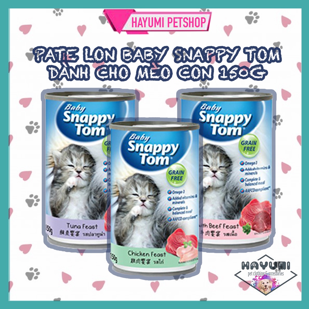 PATE LON BABY SNAPPY TOM DÀNH CHO MÈO CON 150G - HAYUMI | Shopee Việt Nam