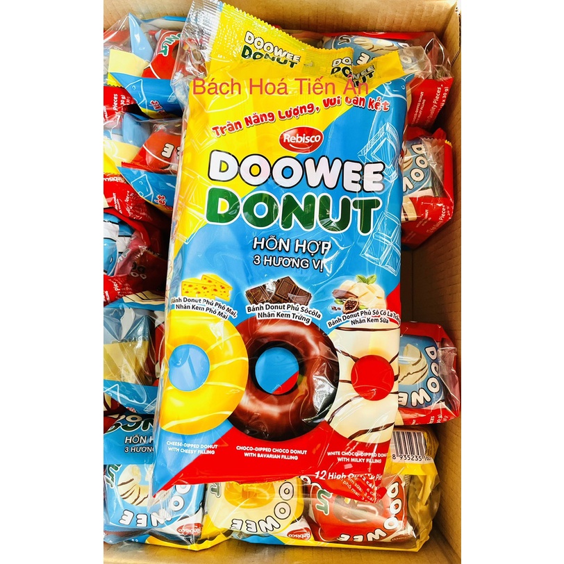 Bịch 12 Chiếc Bánh Donut Doowee Rebisco 360gr( 12 cái x 30g ) | Shopee ...