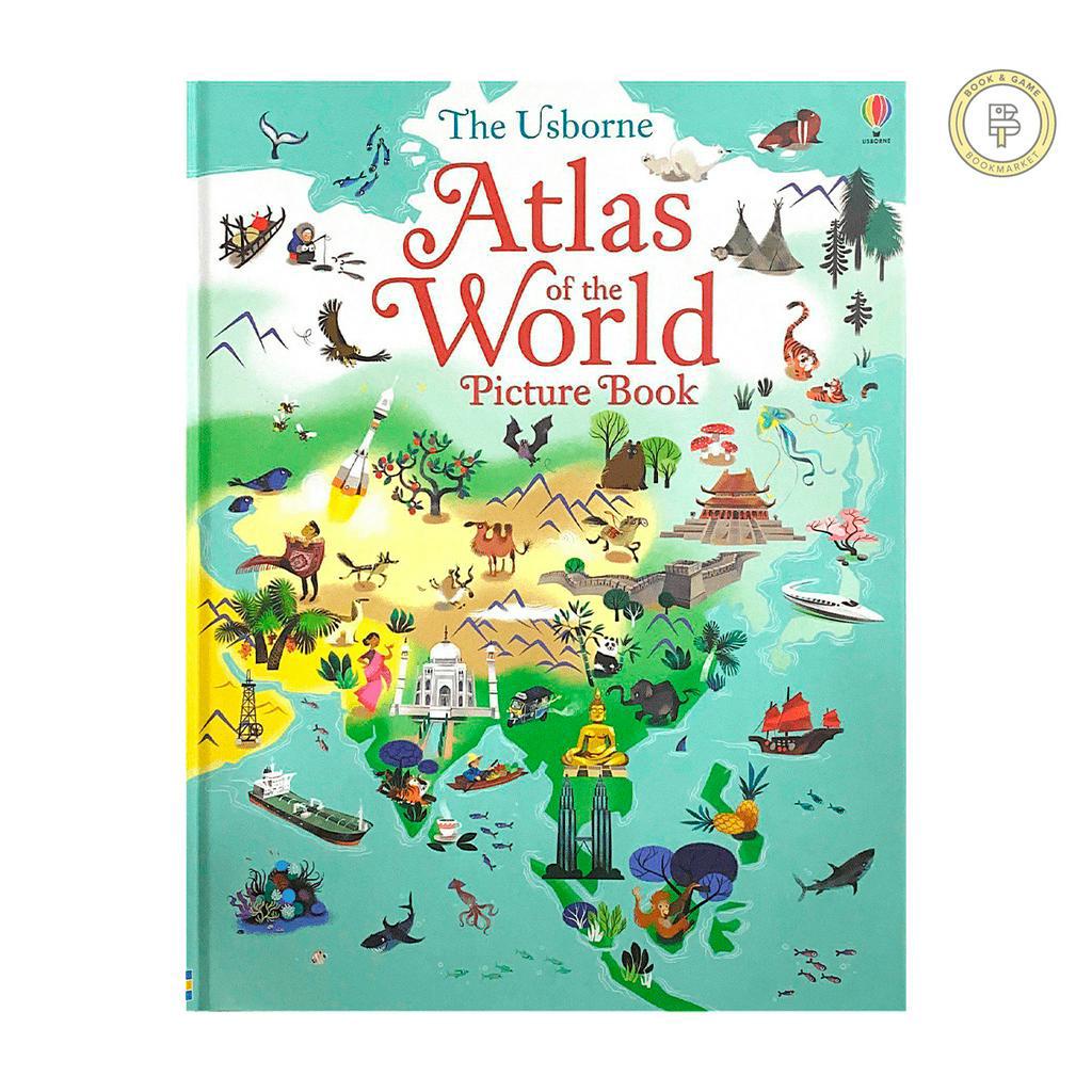Sách thiếu nhi tiếng Anh Usborne Atlas of the World Picture Book ...