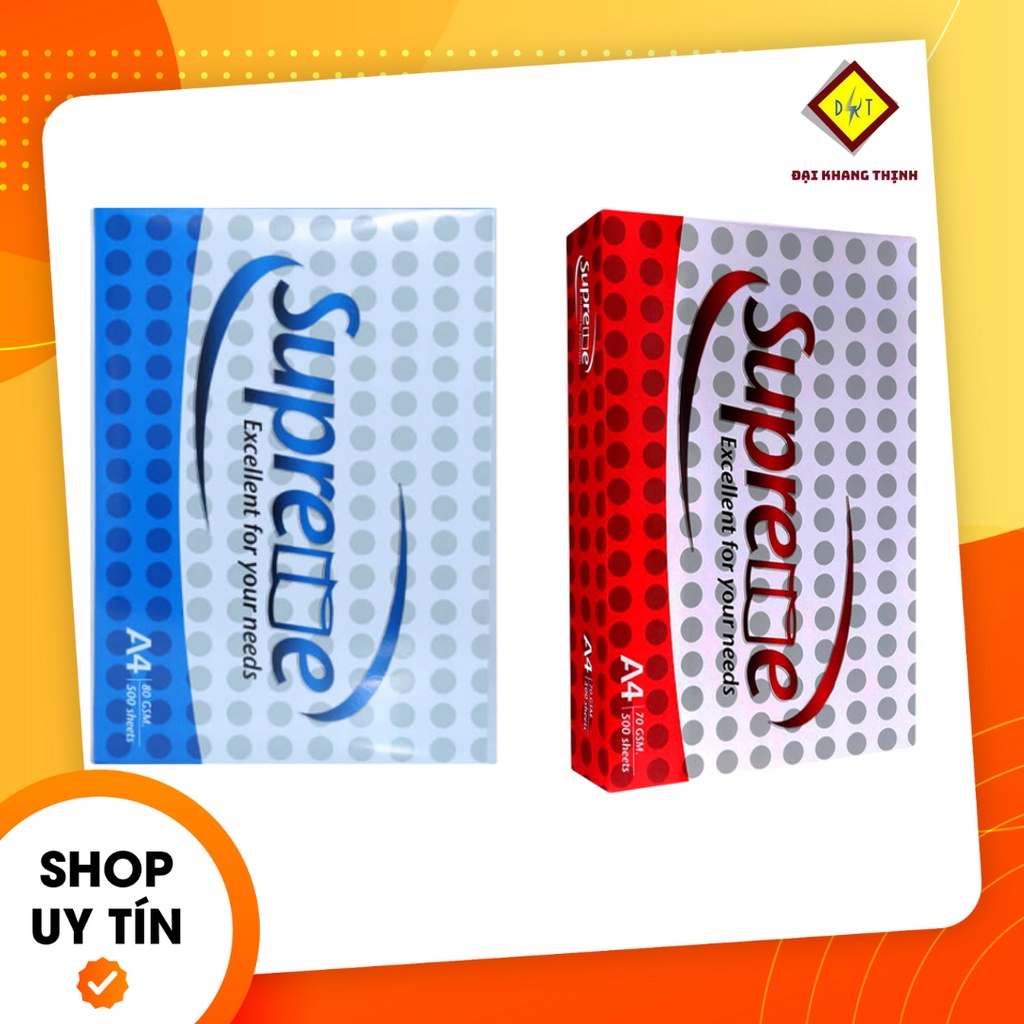 Giấy in A4 Supreme 70gsm 80gsm Photocopy A4 giá rẻ | Shopee Việt Nam