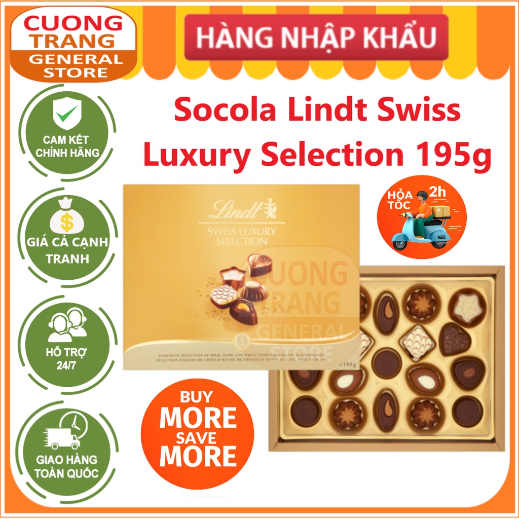 Hộp Socola Lindt Swiss Luxury Selection 195g | Shopee Việt Nam