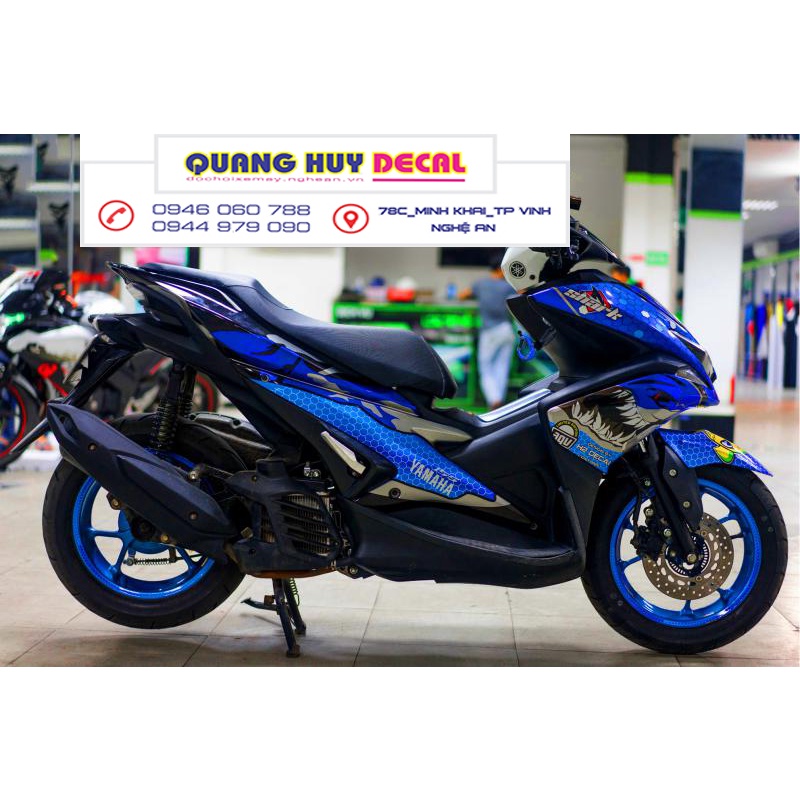 Tem trùm NVX cá mập xanh dương shark - Độ dán team trùm decal xe máy ...